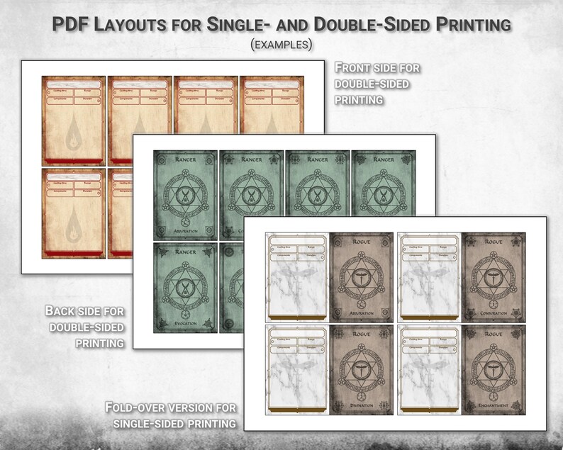 Dnd Card Bundle PDF Fillable Spell Item Ability NPC Monster - Etsy