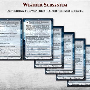 Dnd Biome Weather Cards Climate Cards PDF Weather Effects Printable ...