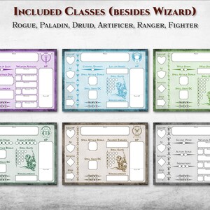 Dnd Class Ability Tracker PDF Fillable Combat Tracker for Every Class ...