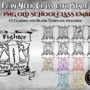 Dnd Class Emblems SVG PNG Every Class Icon Incl Artificer Graphic Hand ...