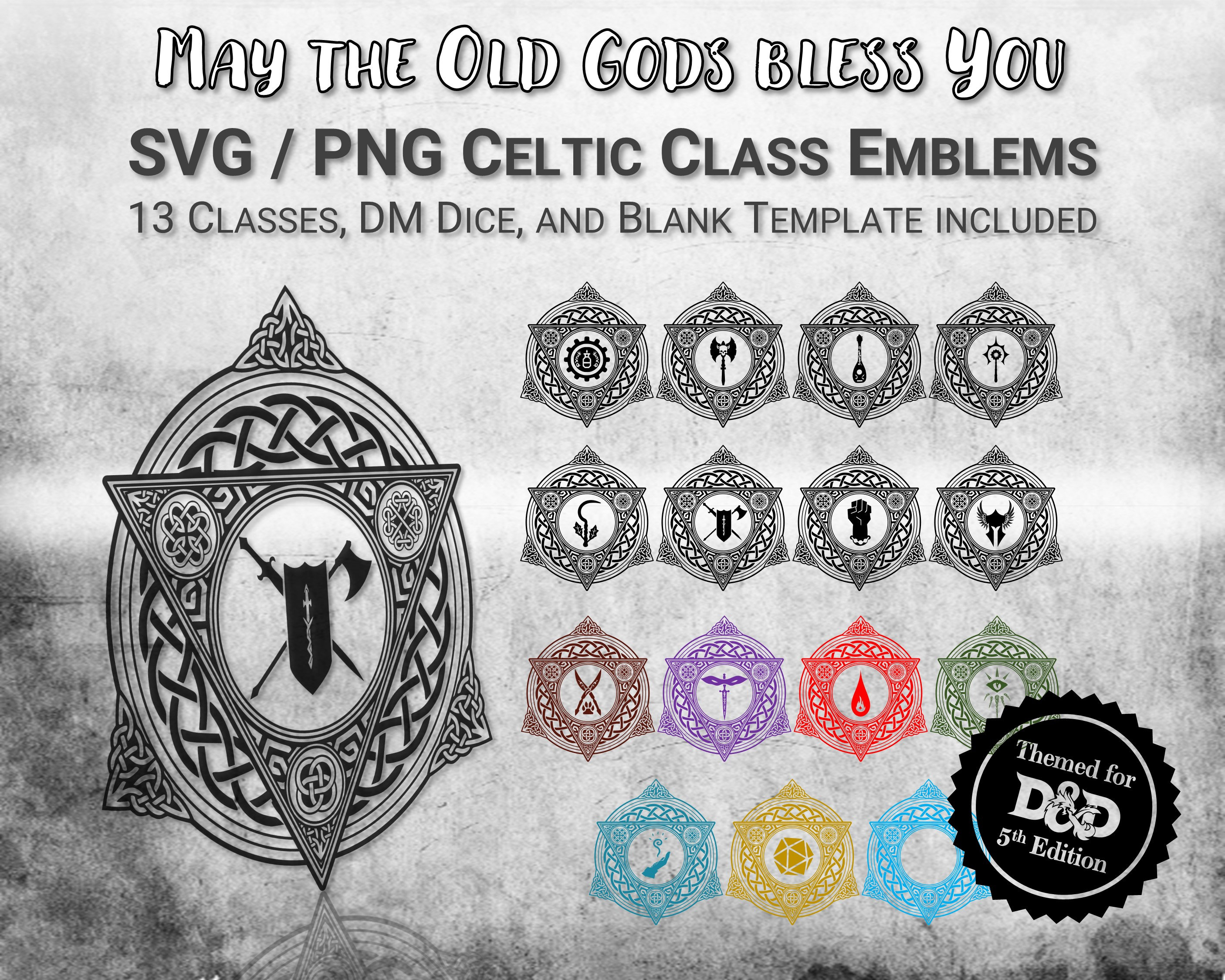 Dnd Class Emblems SVG PNG Every Class Icon Incl Artificer - Etsy