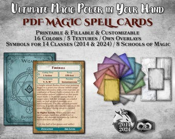 Dungeons & Dragons Compatible Spell Cards - Etsy