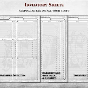 Dnd 2024 Character Sheet PDF Fillable Class Background Template Spell List Inventory Editable ...