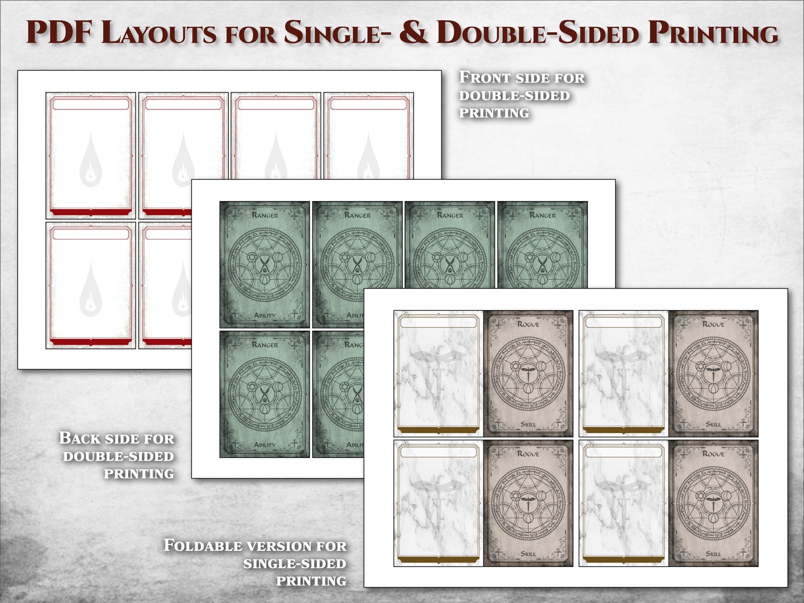 Dnd Ability Cards PDF Fillable for Every Class Customizable - Etsy