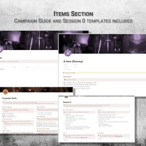 Dnd Campaign Planner RPG Notion Template Organizer DM Binder - Etsy