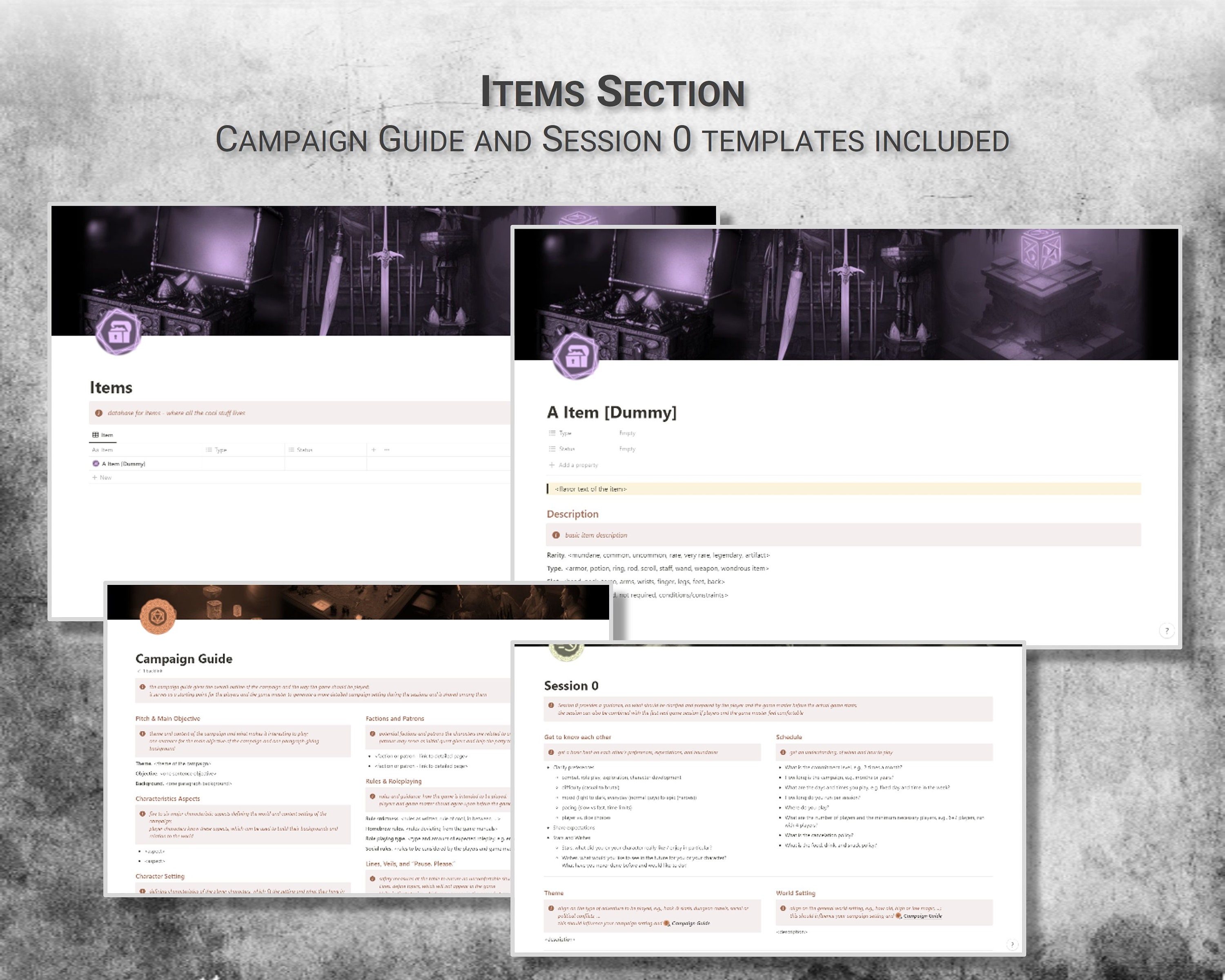 Dnd Campaign Planner RPG Notion Template Organizer DM Binder - Etsy ...