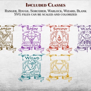 Dnd Class Emblems SVG PNG Every Class Icon Incl Artificer Graphic Hand ...