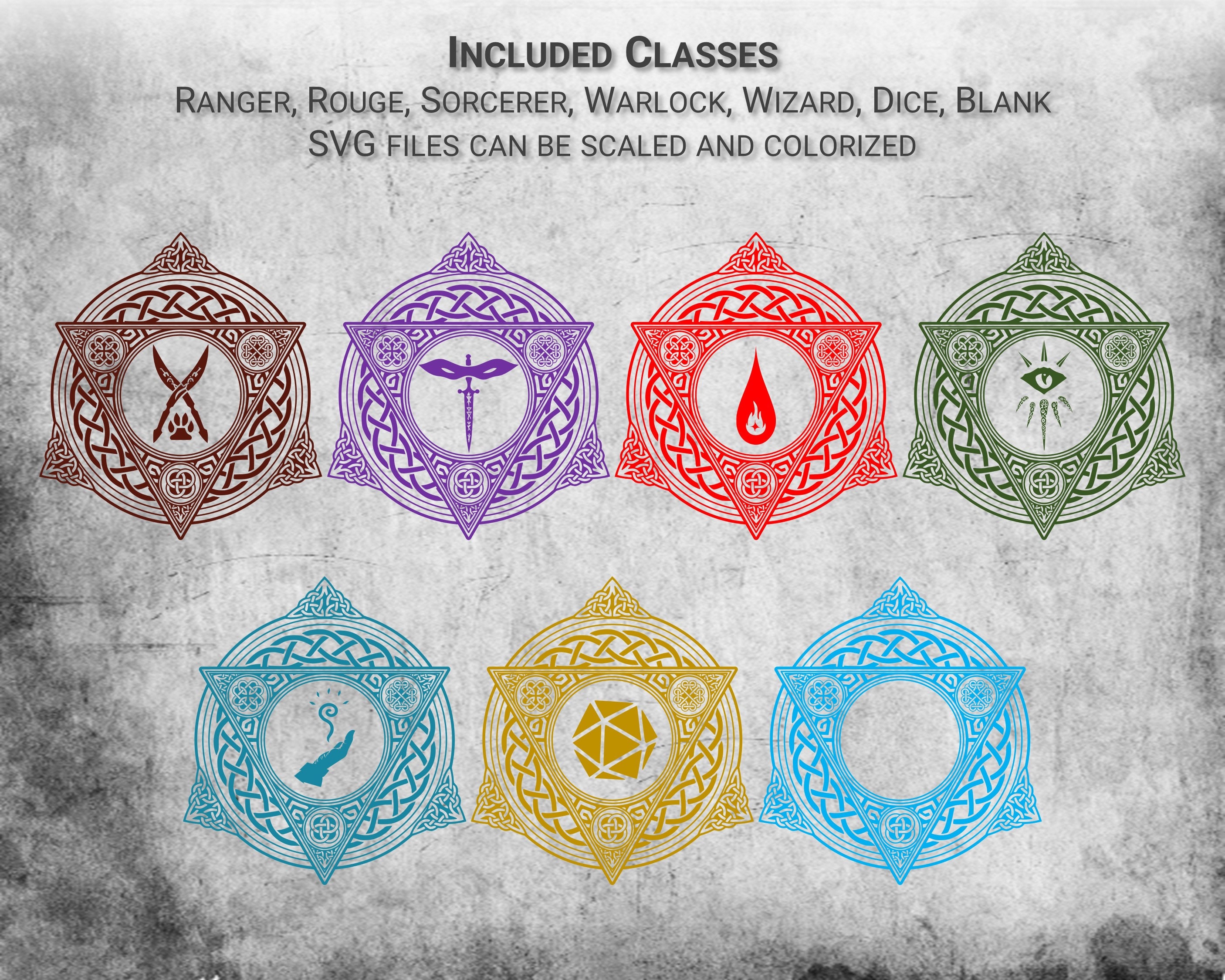 Dnd Class Emblems SVG PNG Every Class Icon Incl Artificer - Etsy
