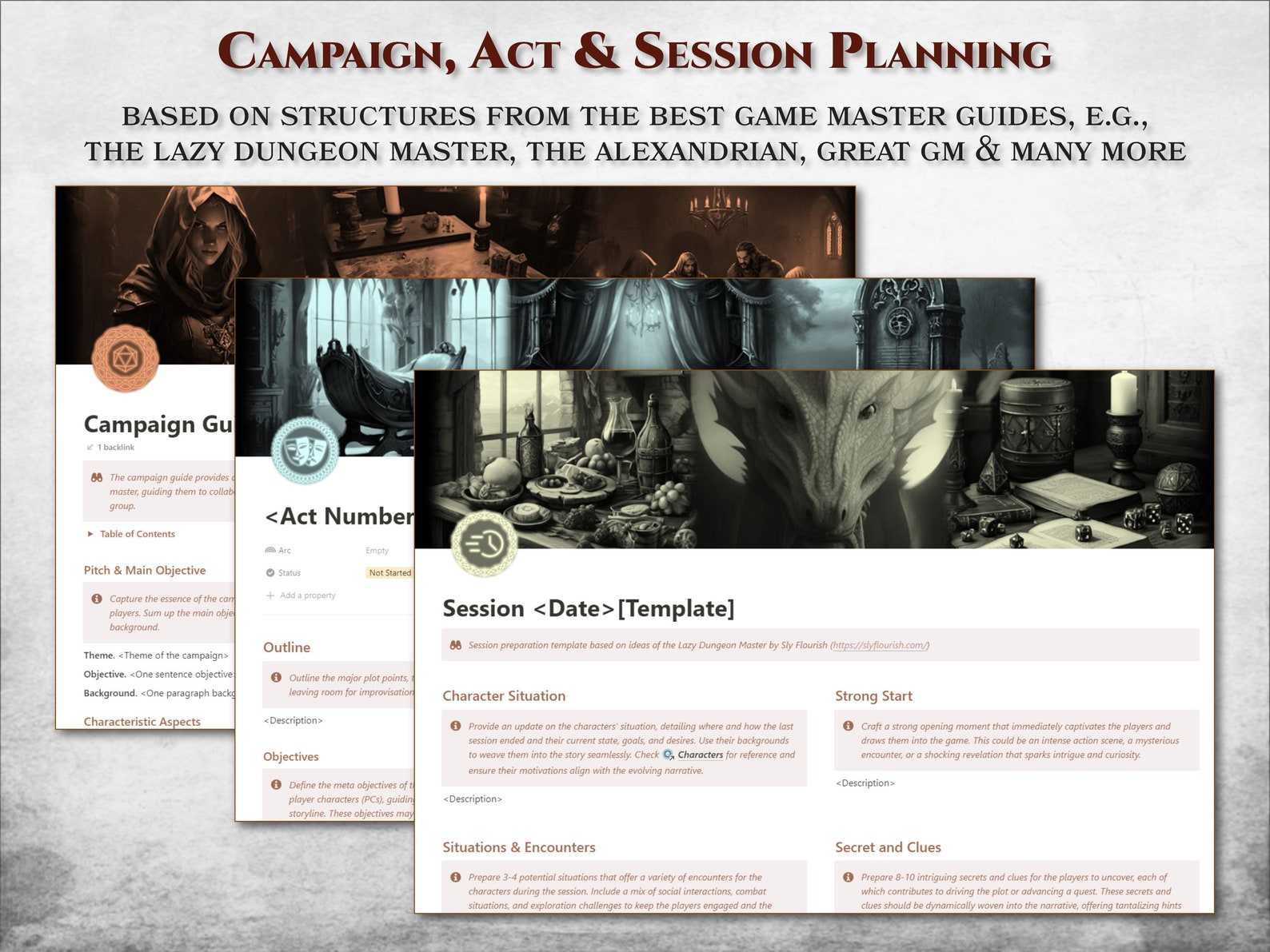 Dnd Campaign Planner RPG Notion Template Worldbuilding Organizer DM ...