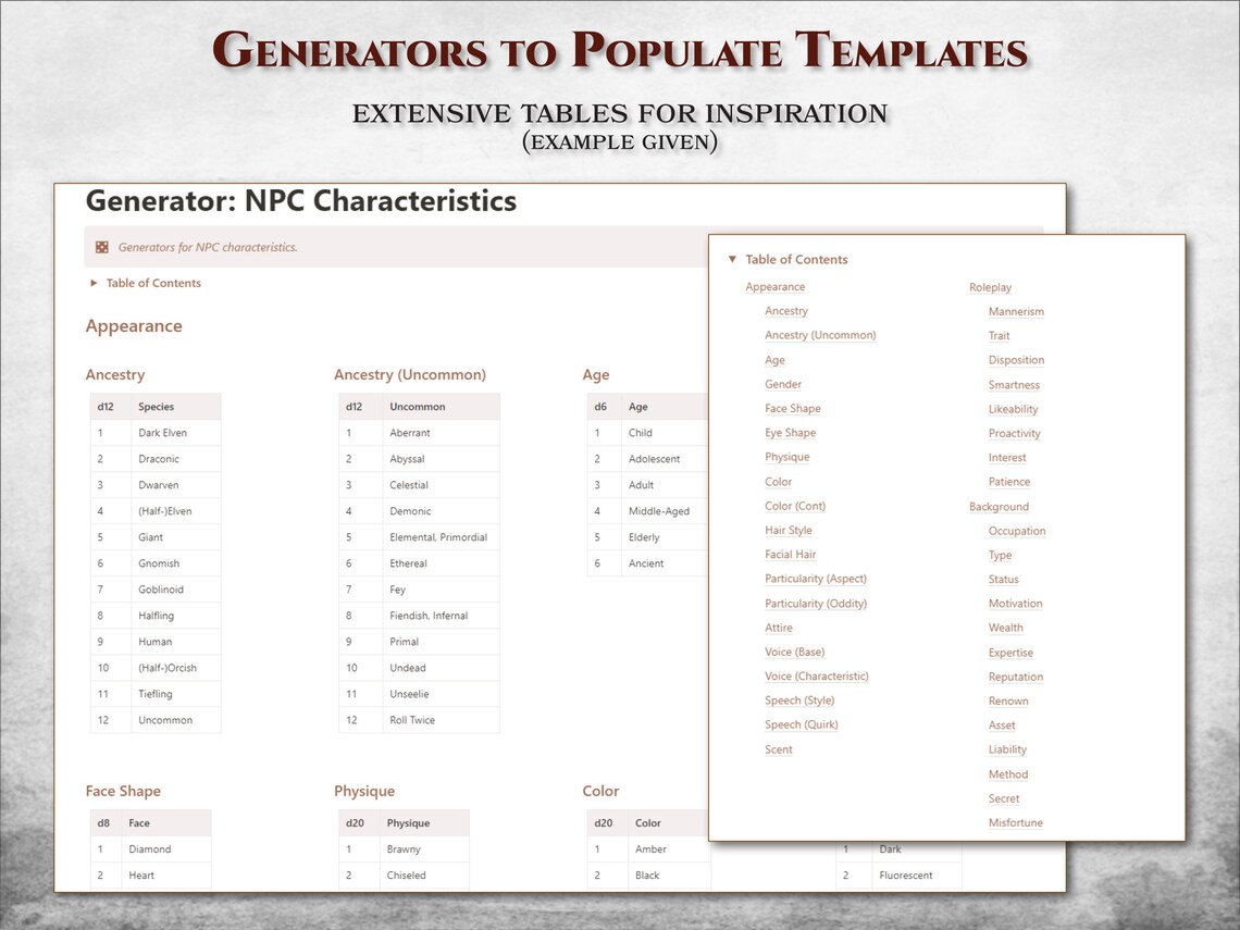 Dnd Campaign Planner RPG Notion Template Worldbuilding Organizer DM ...