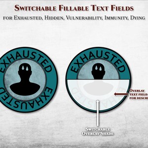 Dnd Condition Tokens PDF Player Standard Conditions Customizable ...