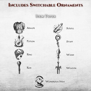 Dnd Magic Item Cards PDF Fillable Customizable Printable Accessory ...