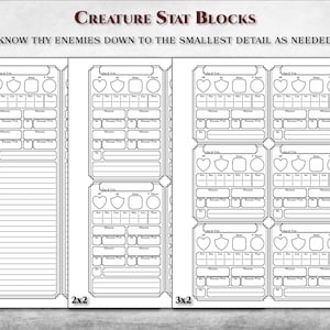 Dnd Encounter Bundle PDF Fillable Initiative Tracker Combat Monster ...
