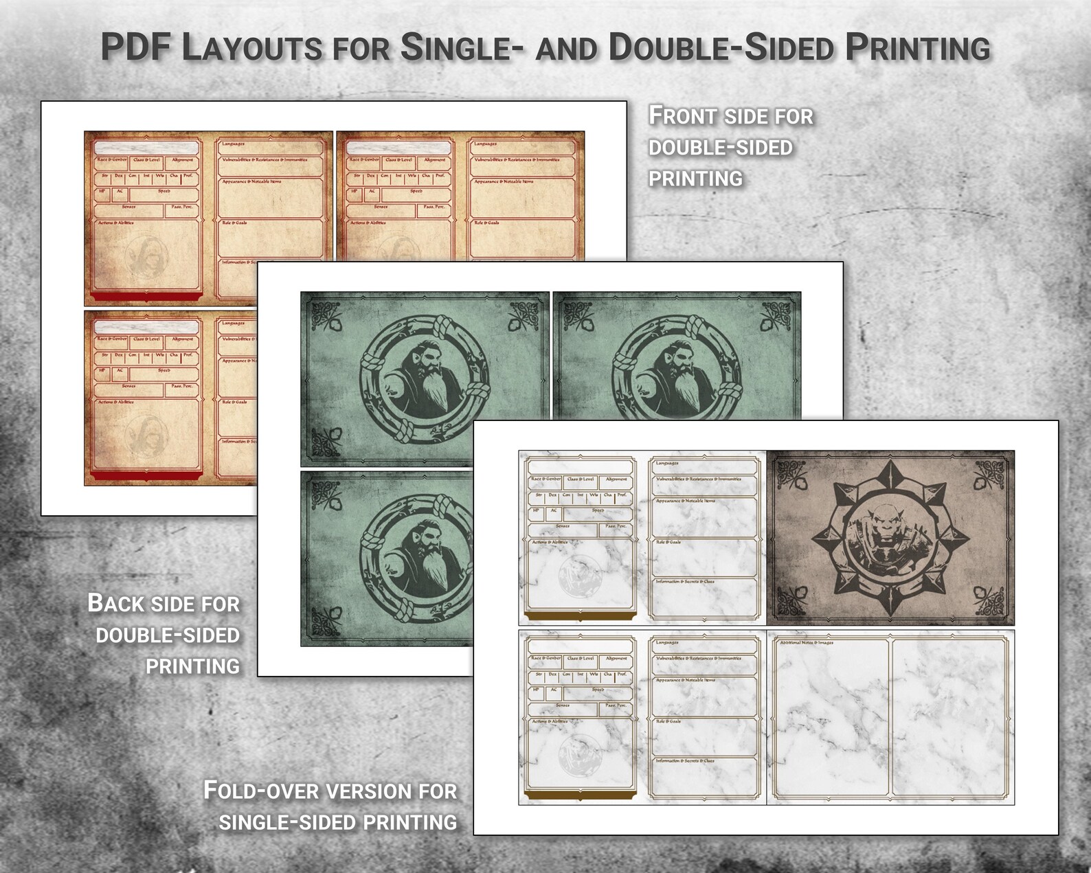 Dnd NPC Cards Monster Cards Creature Cards PDF Fillable - Etsy