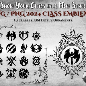 Dnd 2024 Class Emblems SVG PNG Every Class Icon Incl Artificer ...