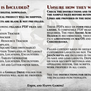 Dnd Explorer Delver Bundle PDF Fillable Resource Tracker Map Hex ...
