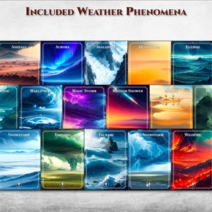 Dnd Biome Weather Cards Climate Cards PDF Weather Effects Printable ...