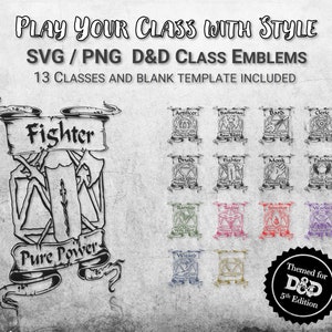 Dnd Class Emblems SVG PNG Every Class Icon Incl Artificer - Etsy