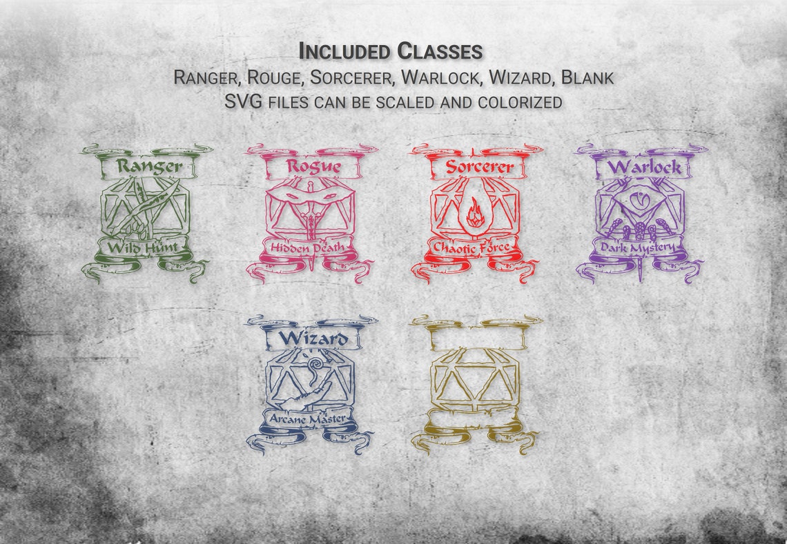 Dnd Class Emblems SVG PNG Every Class Icon Incl Artificer - Etsy
