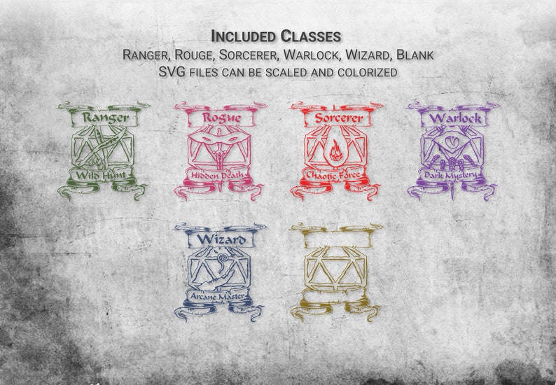 Dnd Class Emblems SVG PNG Every Class Icon Incl Artificer - Etsy