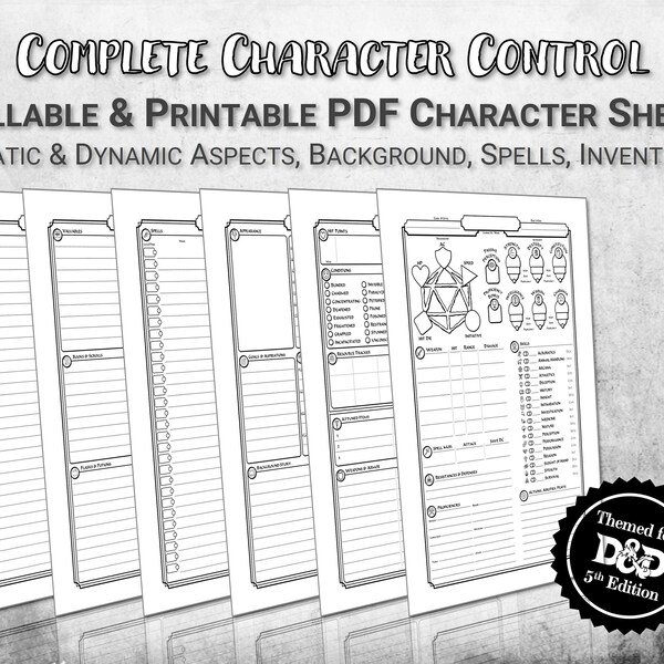 Dnd 5e Paladin Character Sheet - Etsy
