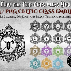 Dnd Class Emblems SVG PNG Every Class Icon Incl Artificer Celtic Viking ...