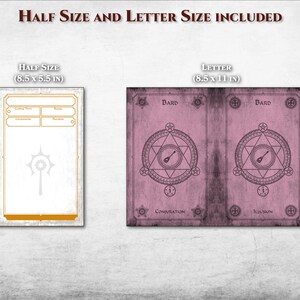Dnd Spell Book Pages Sheets PDF Fillable for Every Class Customizable ...