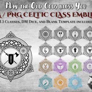 Dnd Class Emblems SVG PNG Every Class Icon Incl Artificer Celtic Viking ...