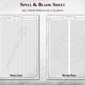 Dnd 2024 Character Sheet PDF Fillable Class Background Template Spell List Inventory Editable ...