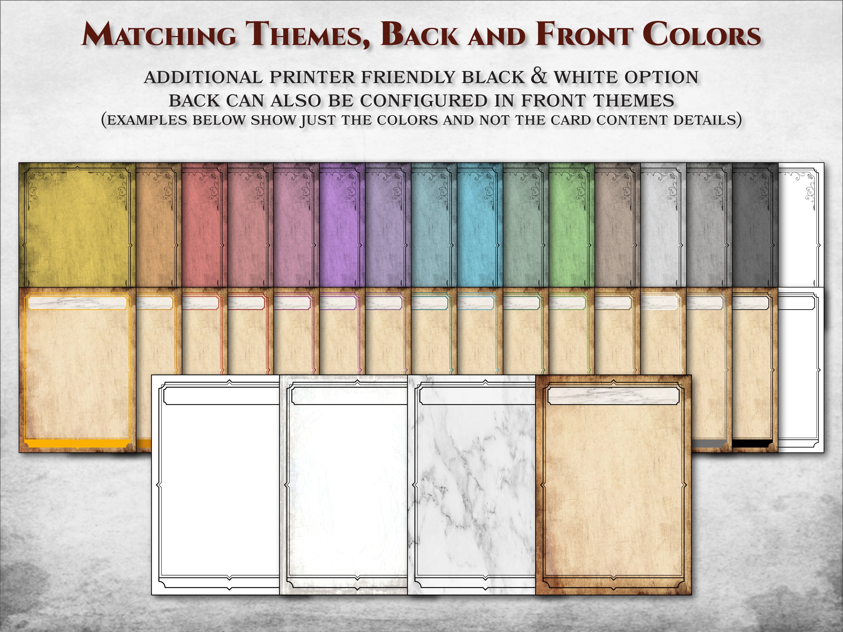 Dnd Roleplay Card Bundle PDF Fillable Cards of Your Choice Customizable ...