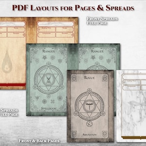 Dnd Spell Book Pages Sheets PDF Fillable for Every Class Customizable ...