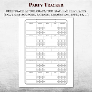 Dnd Explorer Delver Bundle PDF Fillable Resource Tracker Map Hex ...