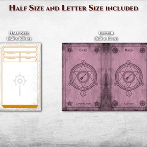 Dnd Spell Book Pages Sheets PDF Fillable for Every Class Customizable ...