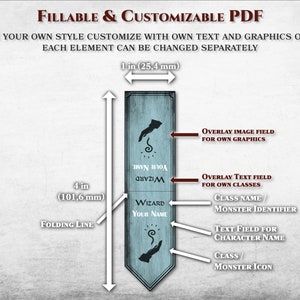 Dnd Initiative Tacker PDF Fillable Token for All Classes Customizable ...