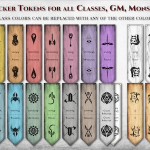 Dnd Initiative Tacker PDF Fillable Token for All Classes Customizable ...