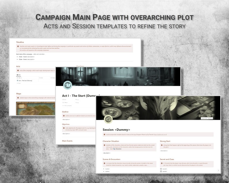Buy Dnd Campaign Planner RPG Notion Template Organizer DM Binder Online Buy Dnd Campaign Planner RPG Notion Template Organizer DM Binder Online