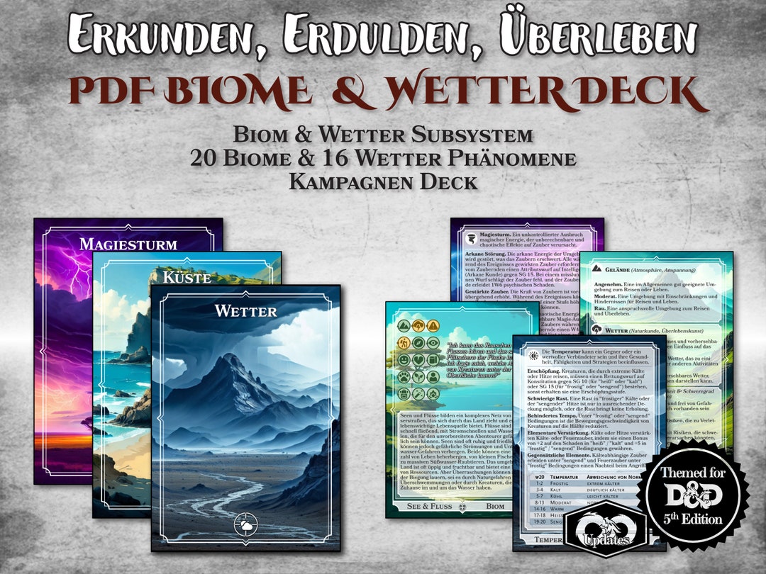 Dnd Gelände Karten Wetter Karten Biom Karten Klima PDF Wetter Effekte ...