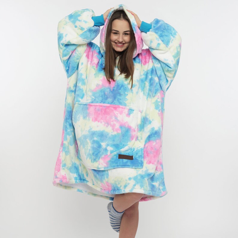 Women Hoodie Oversized Wearable Blanket Cute Print Fleece - Etsy