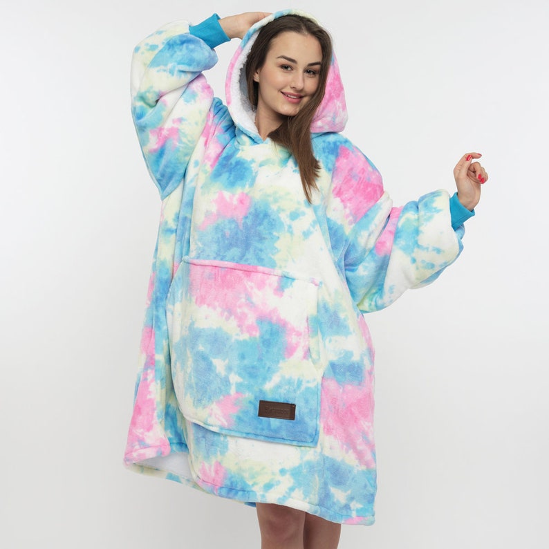 Women Hoodie Oversized Wearable Blanket Cute Print Fleece - Etsy