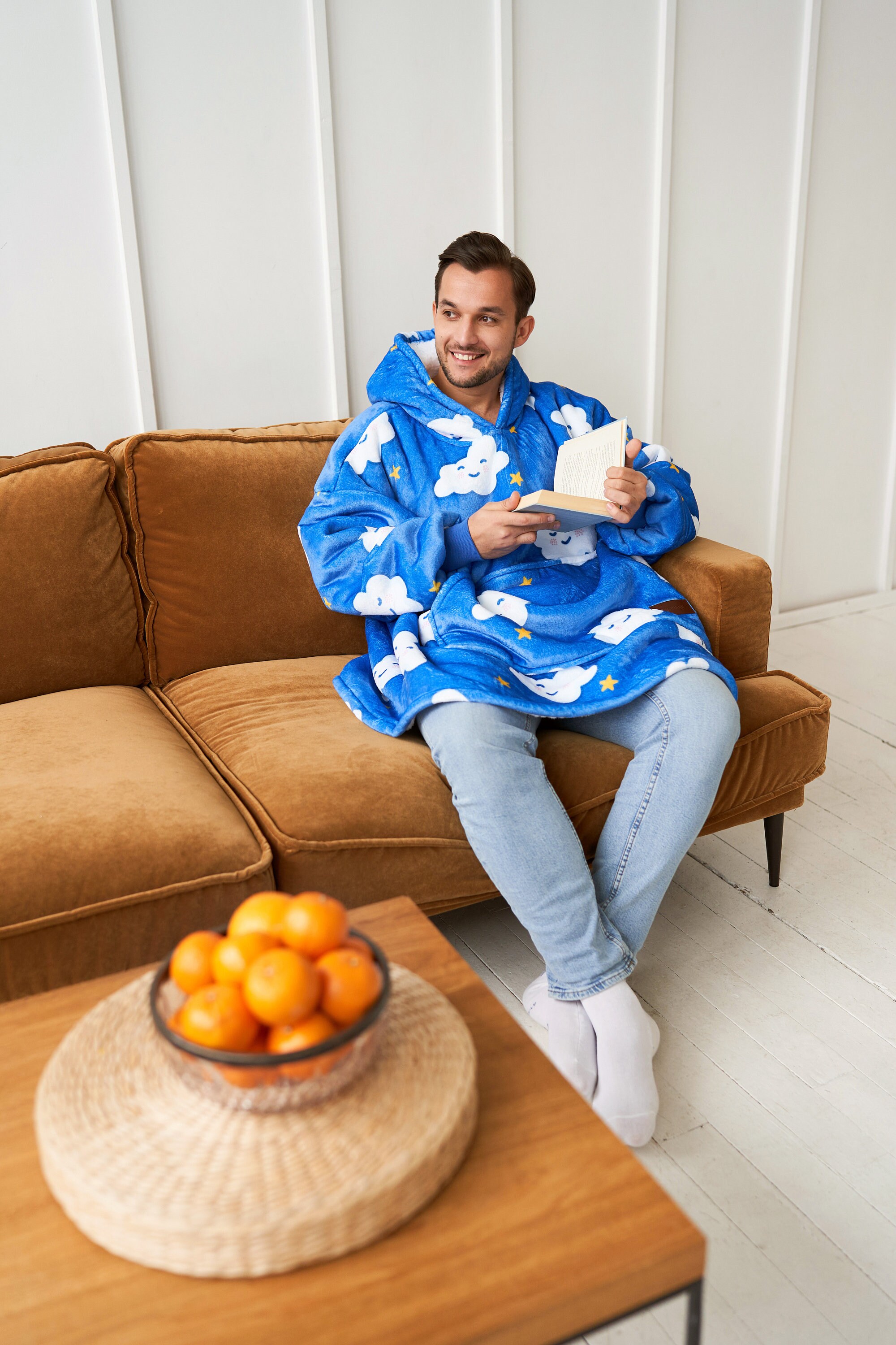 Giant Sweater, Fluffy Cloud Hoodie, Blue Oversized Sweater, Hoodie ...