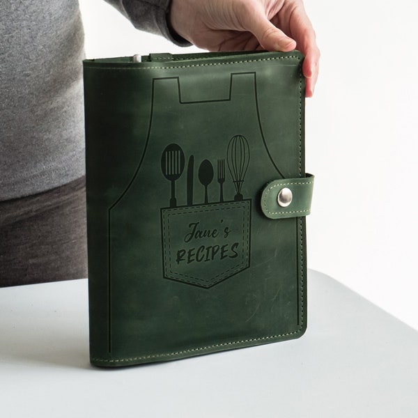 3 Ring Binder Leather Recipe Book - Etsy