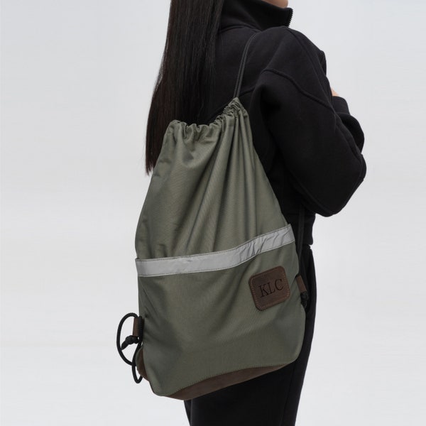 Personalized Logo Drawstring Backpack - Etsy