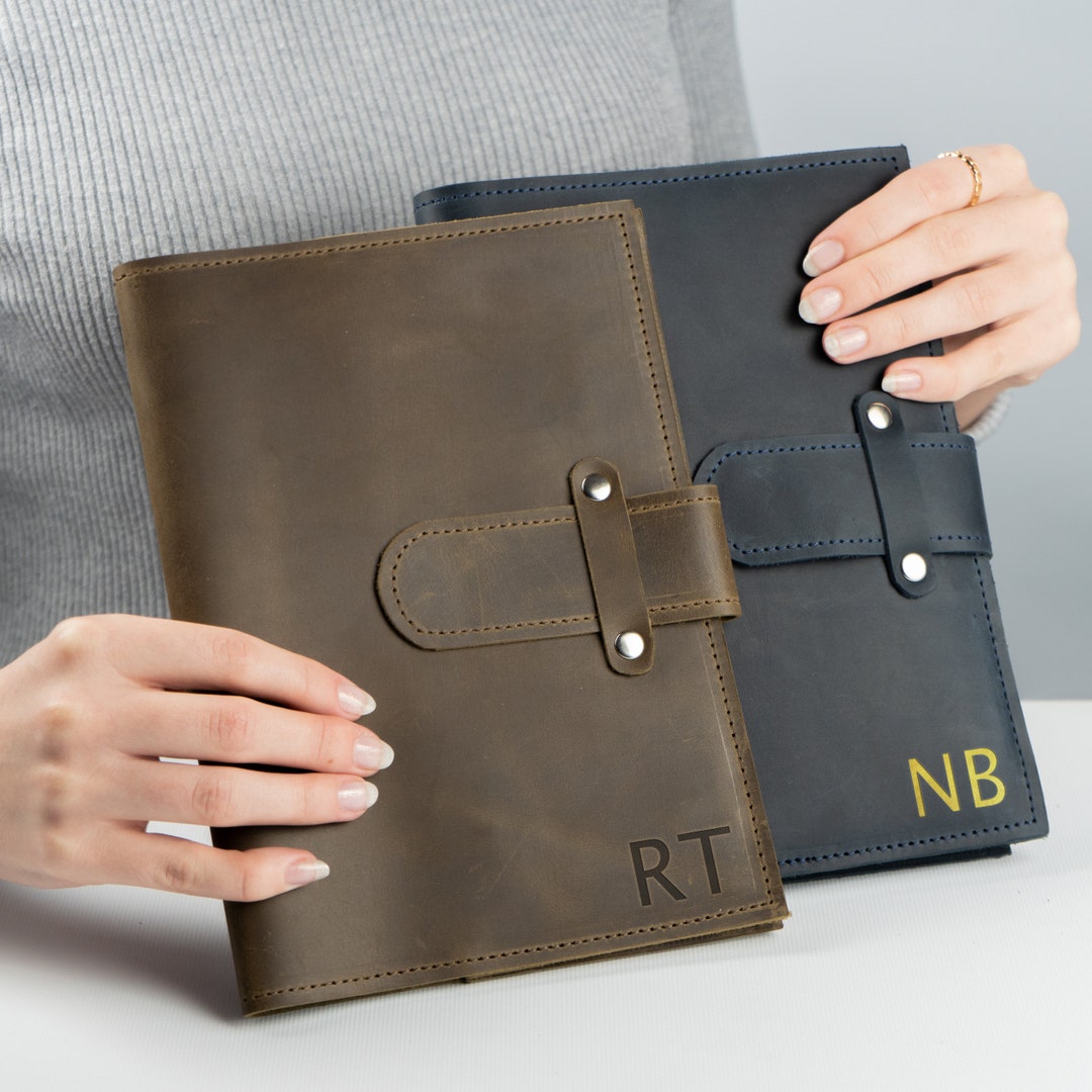 Handmade Leather Journal A4, Personalized Journal Notebook, Leather ...
