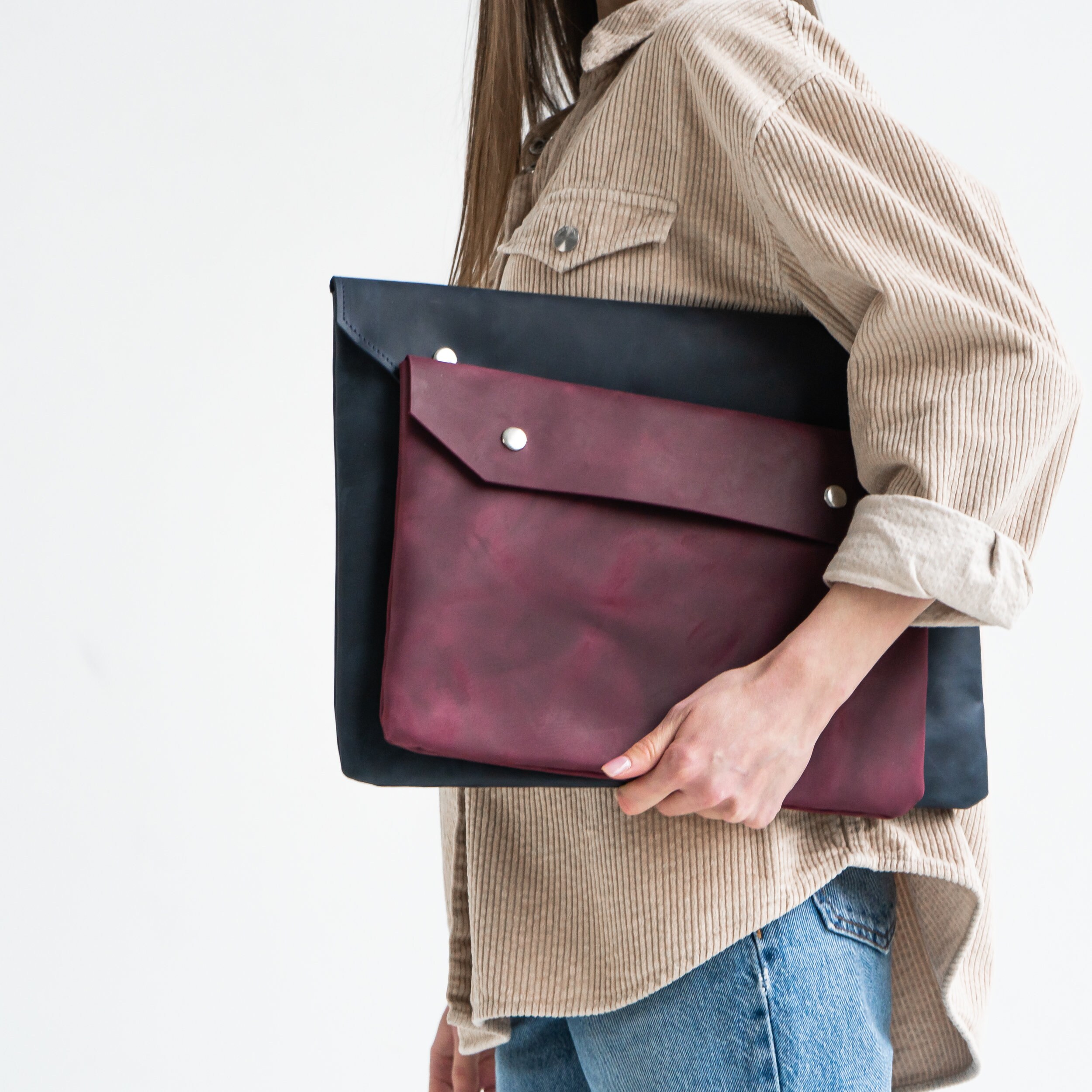 Leather Folder Paper Organizer Custom Leather Folder Leather - Etsy