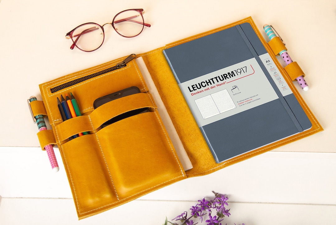 Leather Leuchtturm1917 Cover, Custom Leuchtturm Cover, Leather Notebook ...