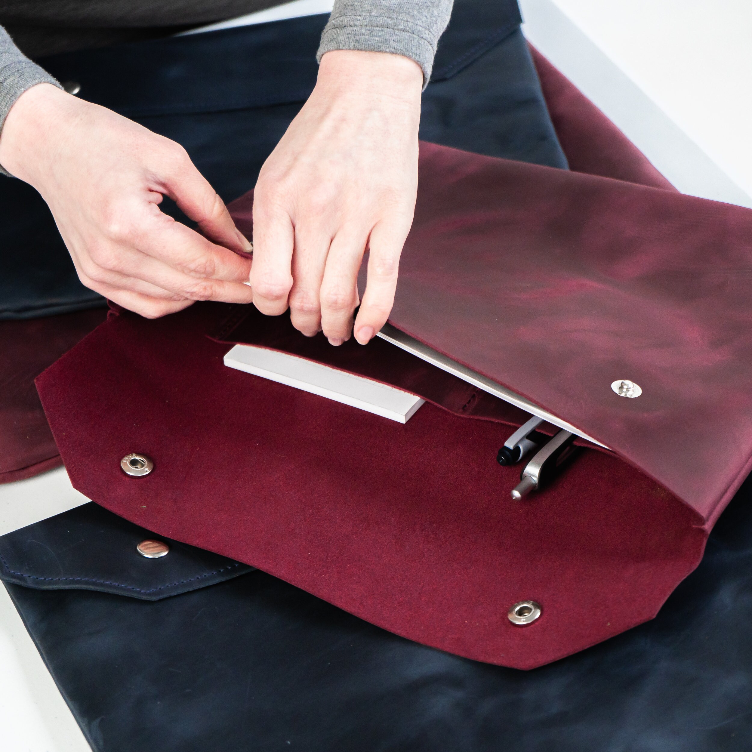 Leather Folder Paper Organizer Custom Leather Folder Leather - Etsy