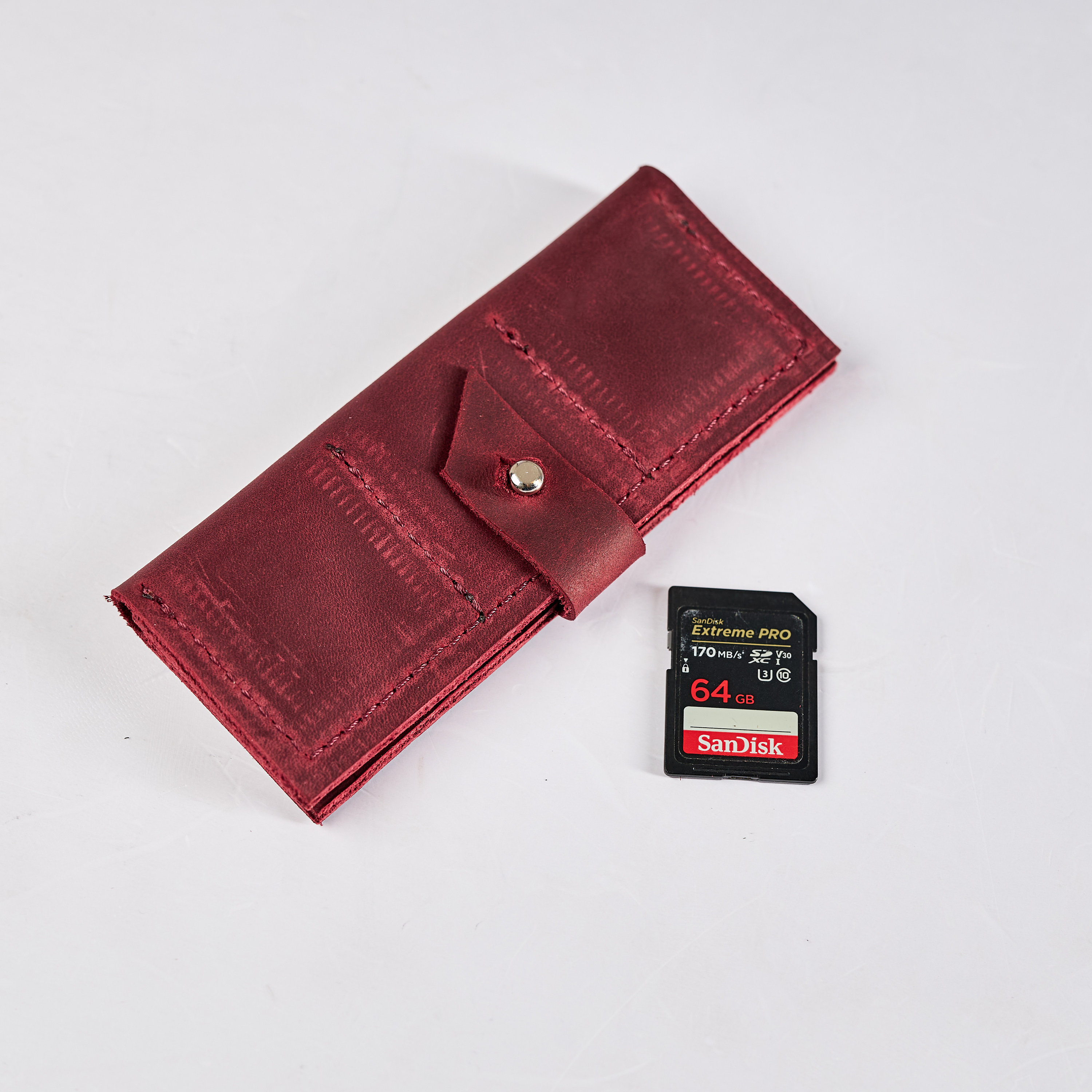Leather Sd Card Holder, Custom Sd Card Case, Photographer Gifts, Micro ...