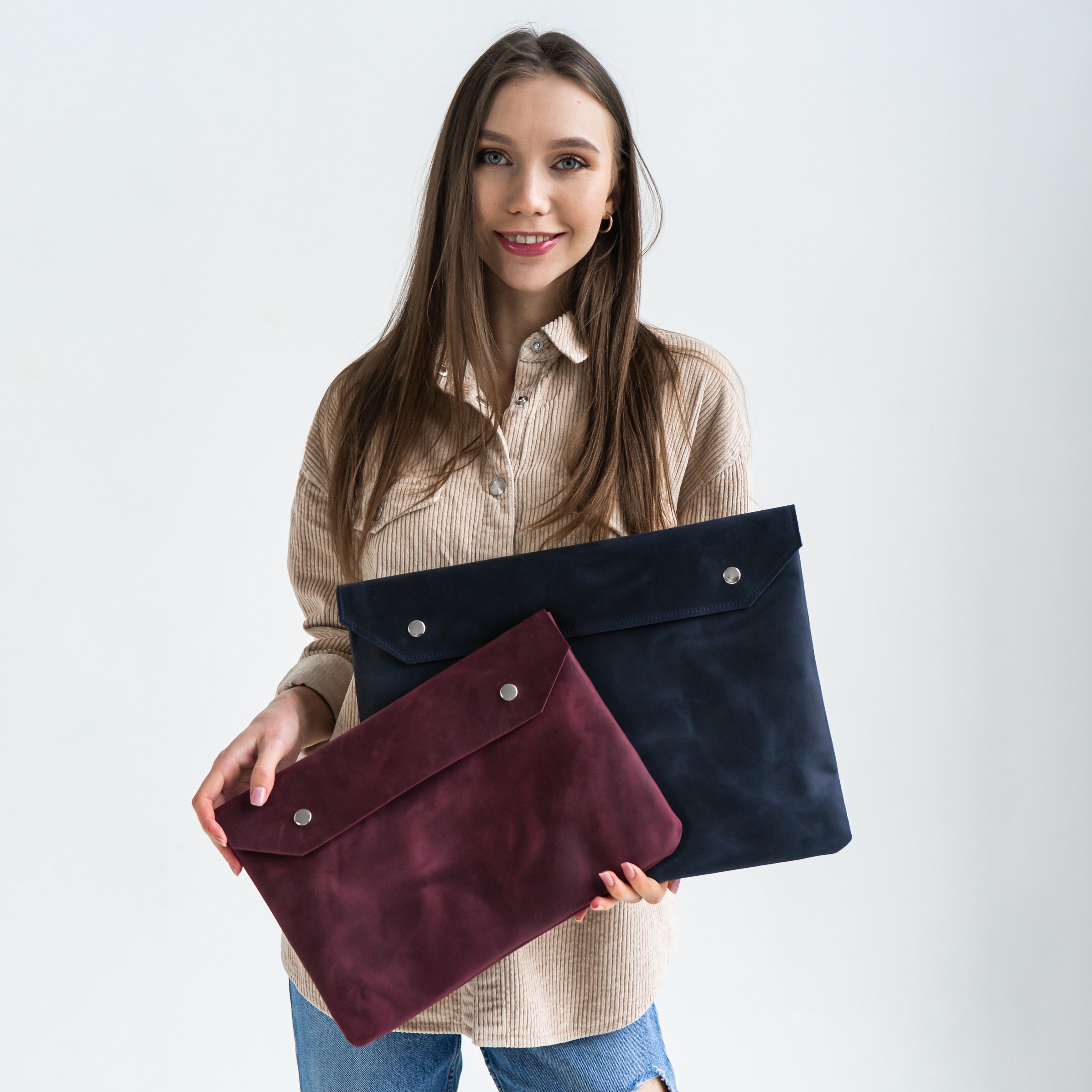 Leather Folder Paper Organizer Custom Leather Folder Leather - Etsy