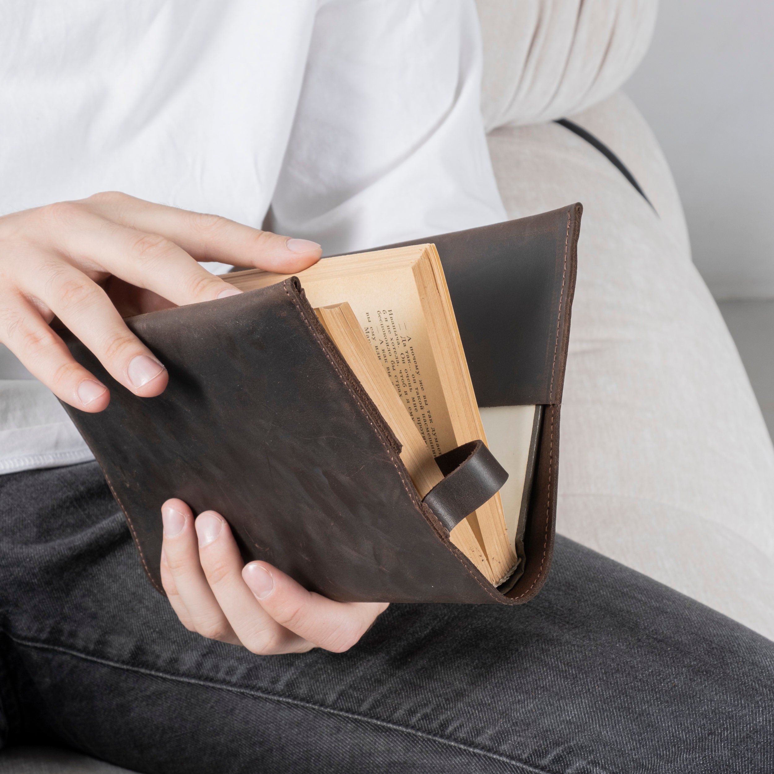 Engraved Book Cover, Leather Book Cover Personalized, Leather Book ...