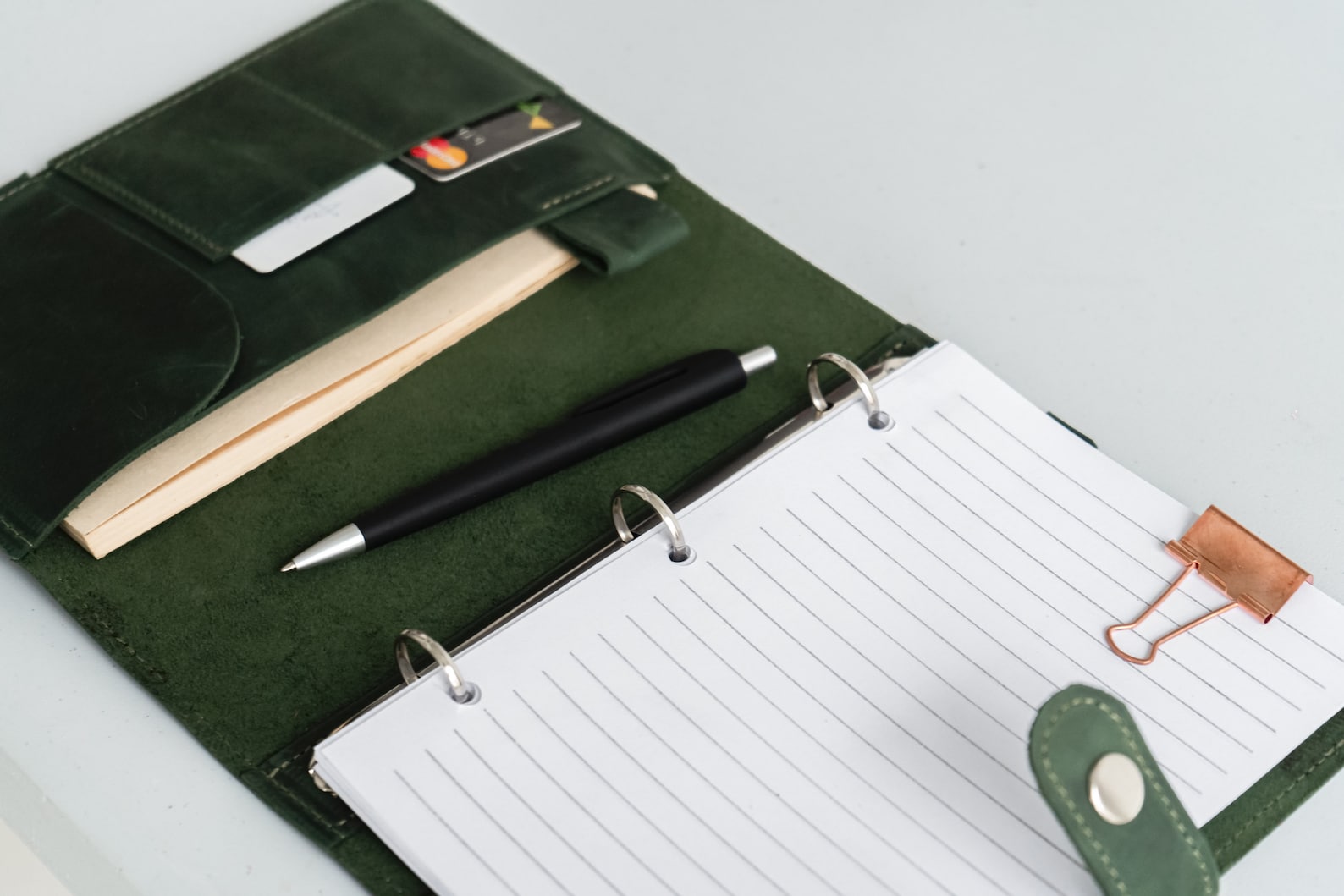 Leather 3 Ring Binder Personalized Leather Portfolio Binder 3 - Etsy